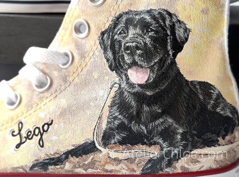 Custom Dog Portrait Shoes Pet Portrait Converse Shoes Hand - Etsy