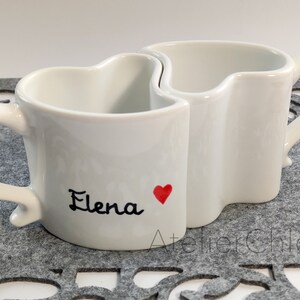 Personalized Love Mugs Couple Mugs Name Mugs Matching Heart - Etsy