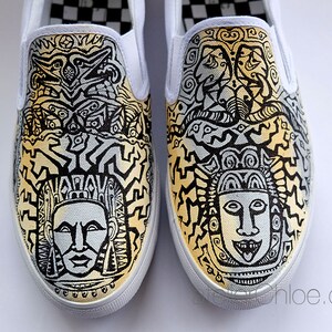 Custom Vans Shoes Painted Tribal Vans Custom Aztec Shoes - Etsy