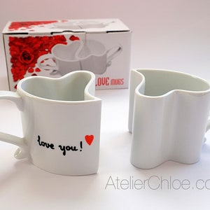 Heart Shaped Cups I Love You I Love You More Mugs Mug for - Etsy
