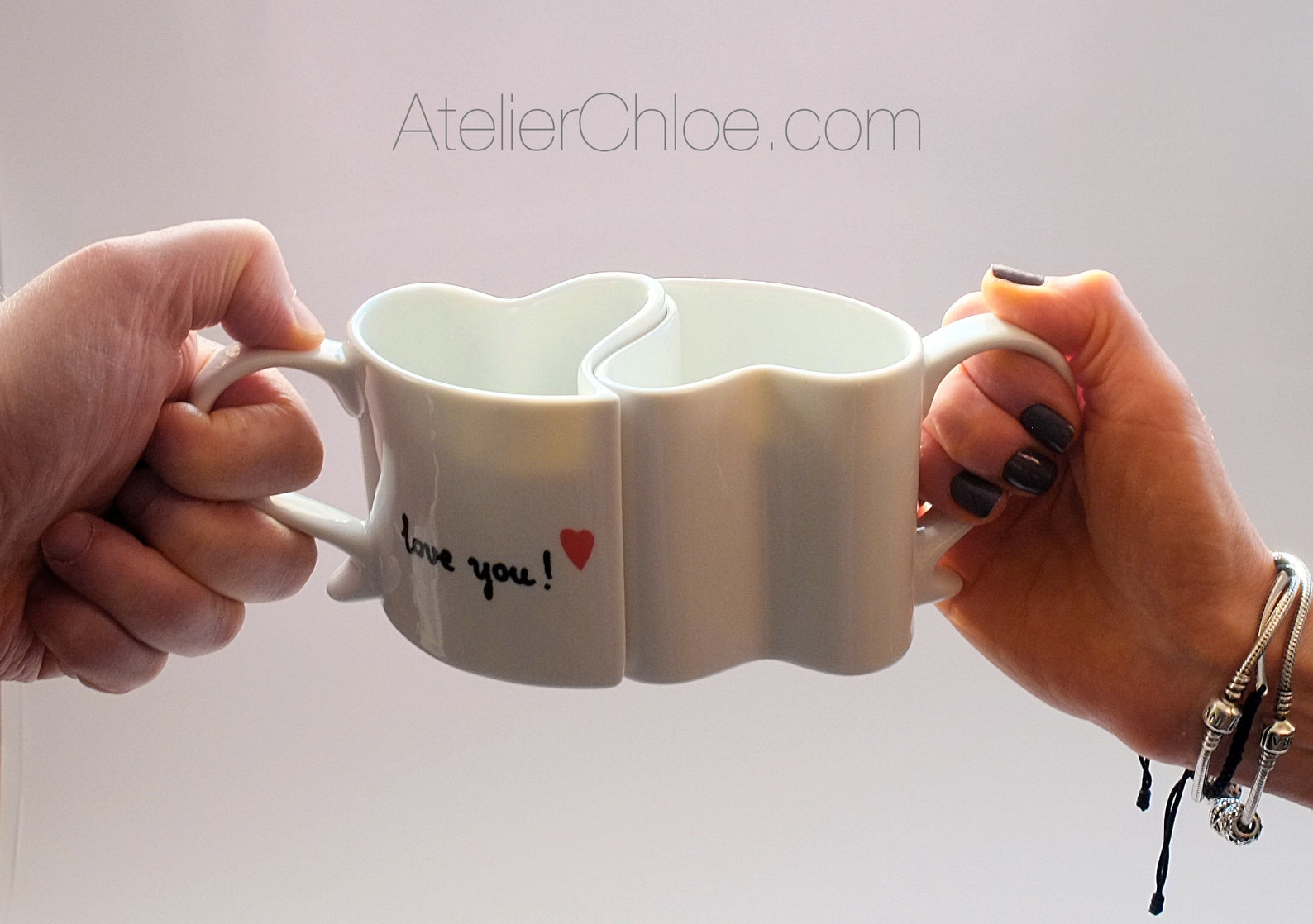 Heart Shaped Cups I Love You I Love You More Mugs Mug for - Etsy