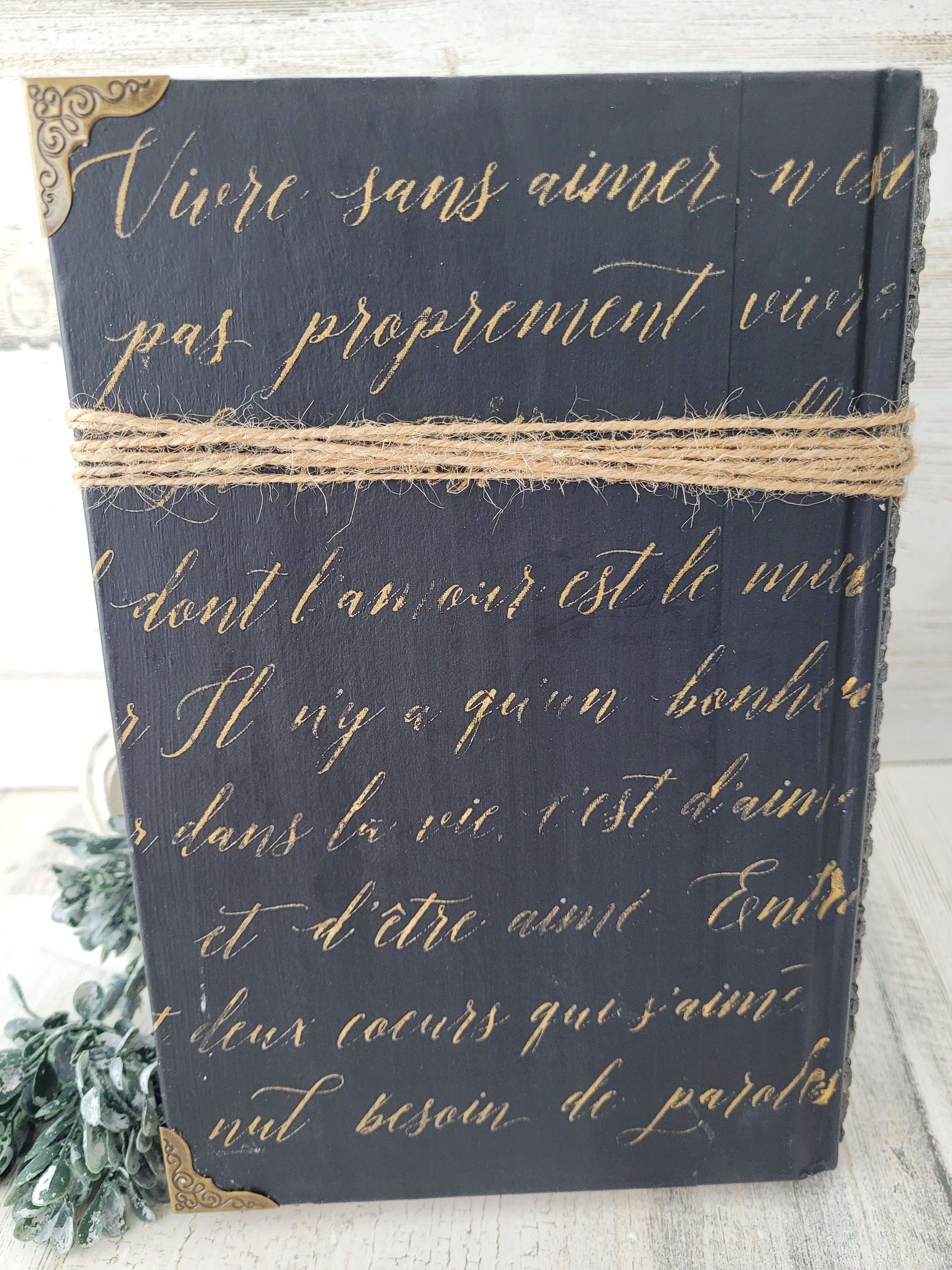 DECORATIVE BOOK, French Country Decor, Upcycled and Embellished - Etsy