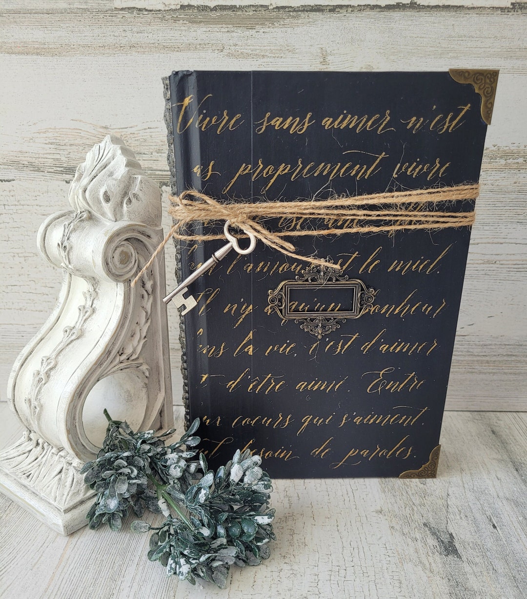DECORATIVE BOOK, French Country Decor, Upcycled and Embellished - Etsy