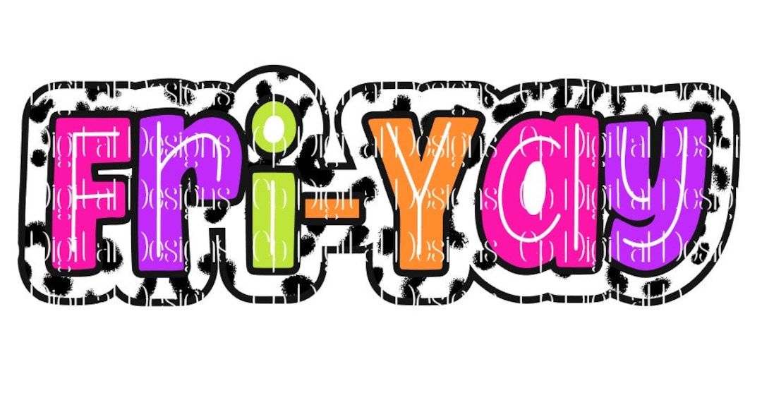 Fri Yay PNG Design, Retro Png Design, Neon Digital Design, Animal Print ...