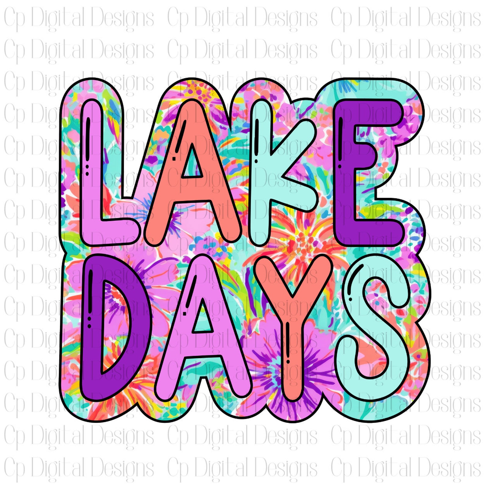 Lake Days PNG Design, Retro Png Design, Neon Digital Design, Summer ...