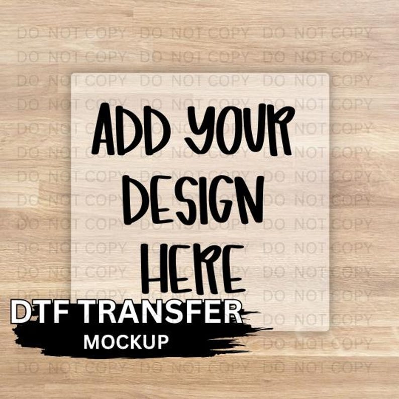 DTF Transfer Mockups | Digital Download | PNG JPG Mockup Pack | Direct ...