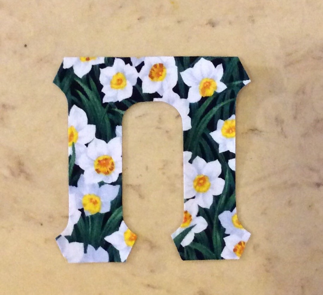 Daffodils 4 Inch Greek Letters iron or Sew - Etsy
