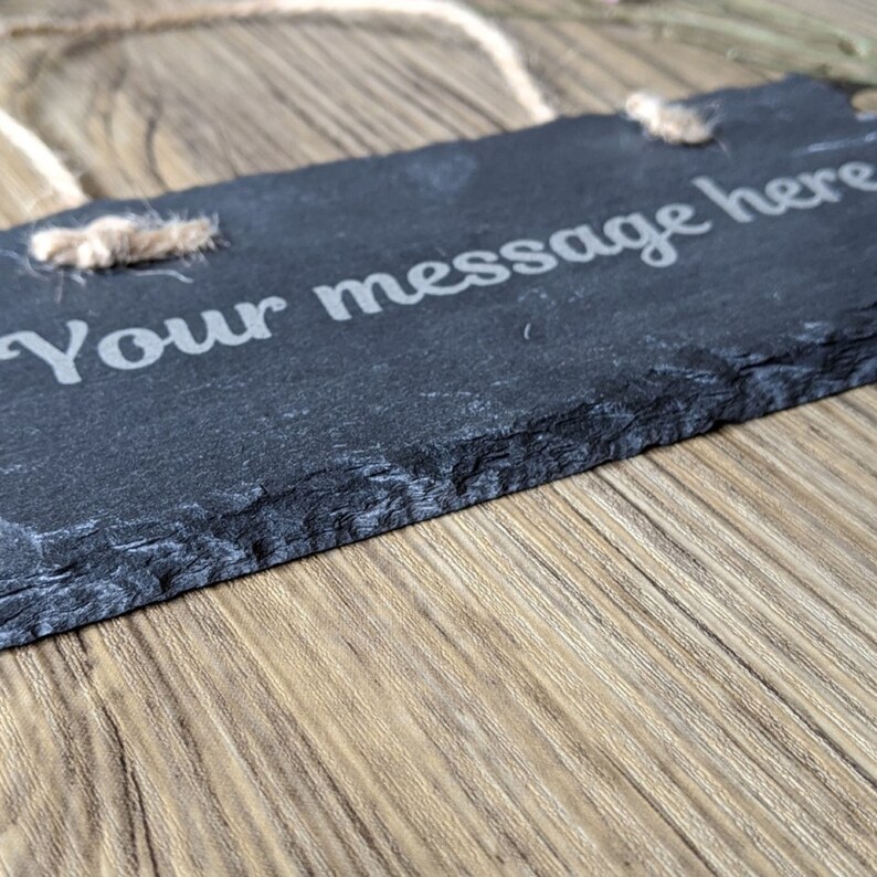 Personalised Laser Engraved Slate Sign 18cm X 8cm Custom | Etsy