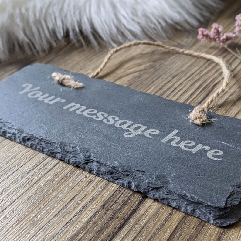 Personalised Laser Engraved Slate Sign 18cm X 8cm Custom | Etsy