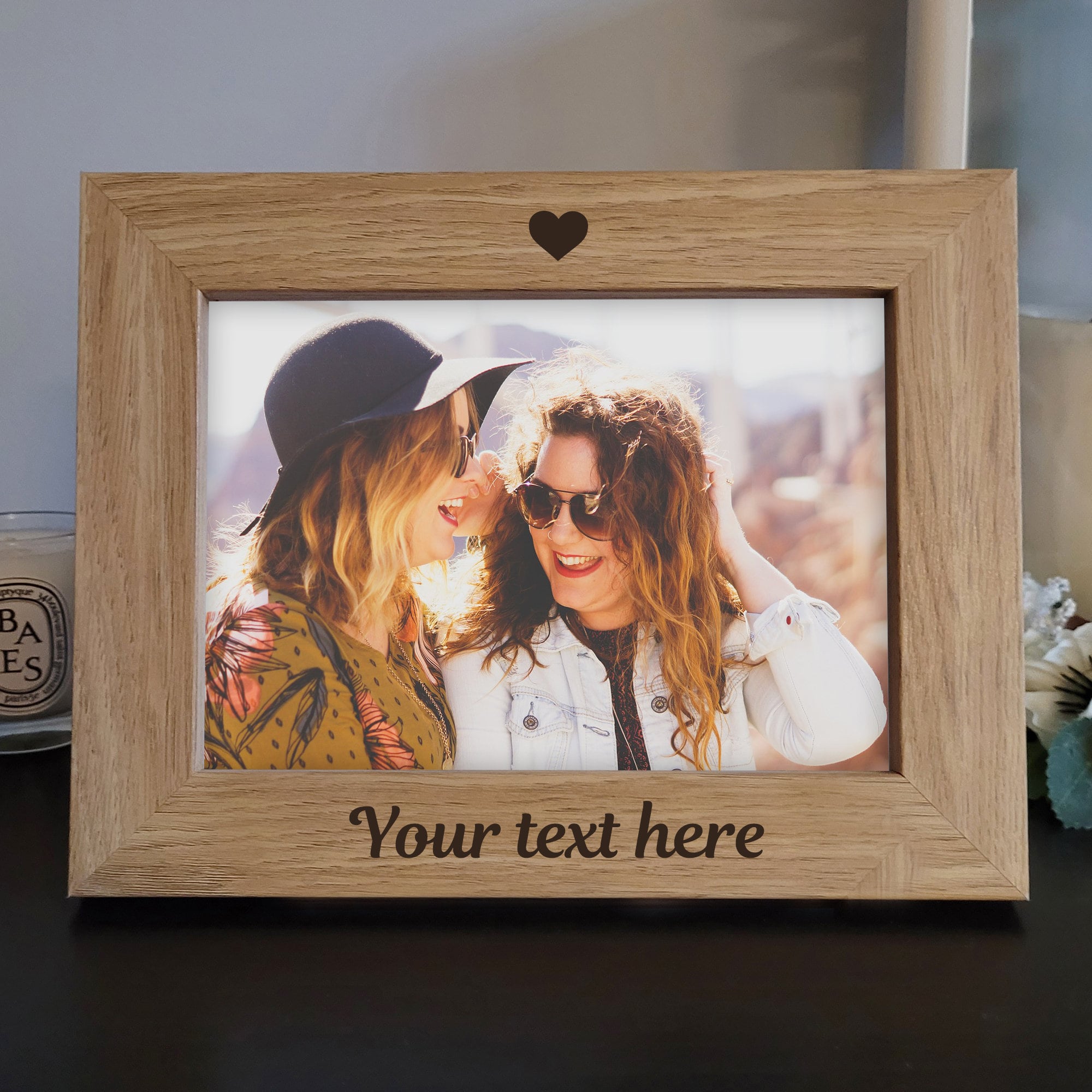 Personalised Photo Frame - Engraved Wooden Photo Frame - Personalised ...