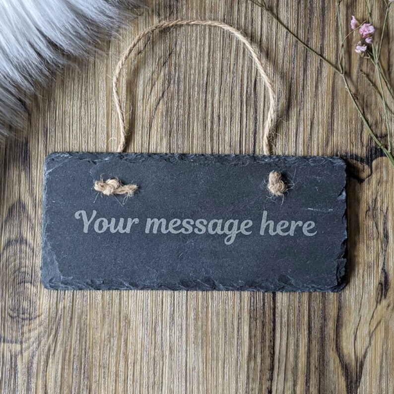 Personalised Laser Engraved Slate Sign 18cm X 8cm Custom | Etsy