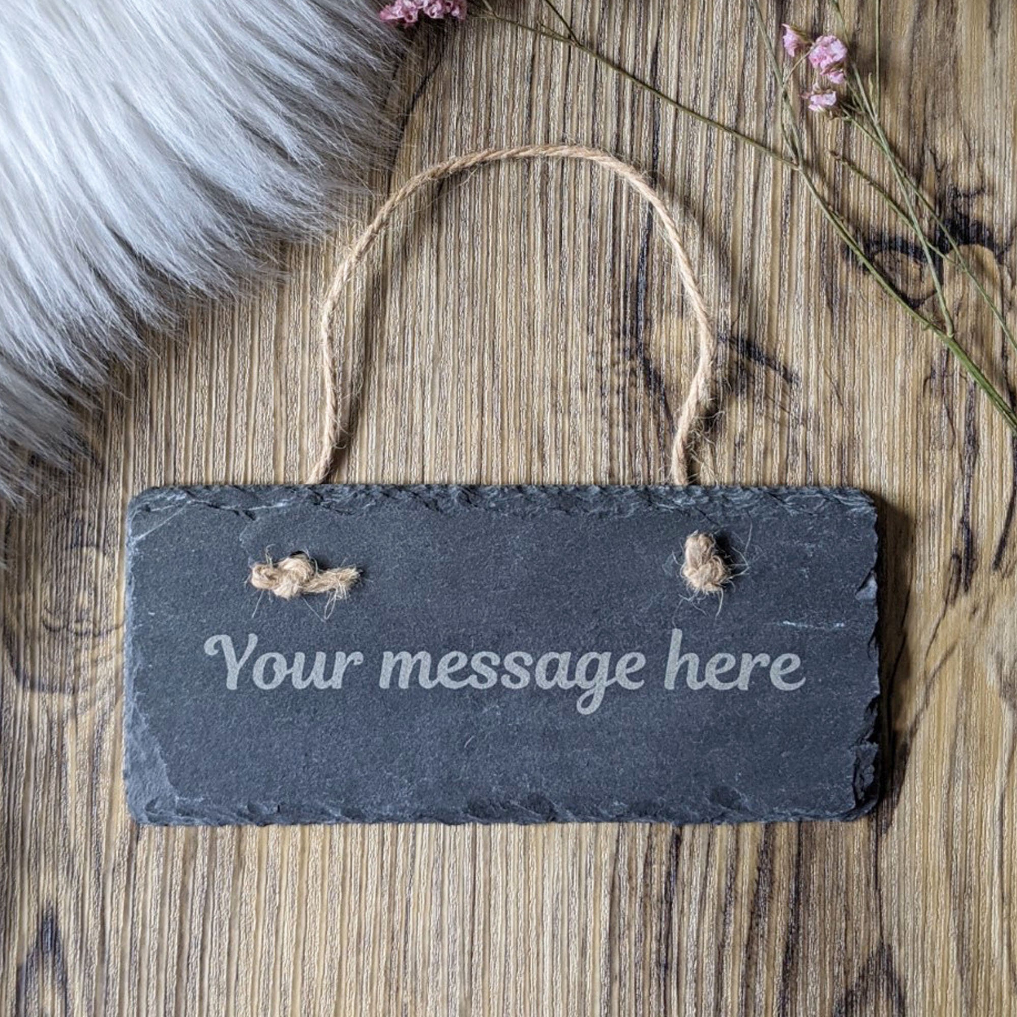 Personalised Laser Engraved Slate Sign 18cm x 8cm Custom | Etsy