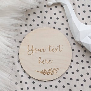 Personalised Wooden Disc Engraving | Engrave Your Text on Wood | Custom ...