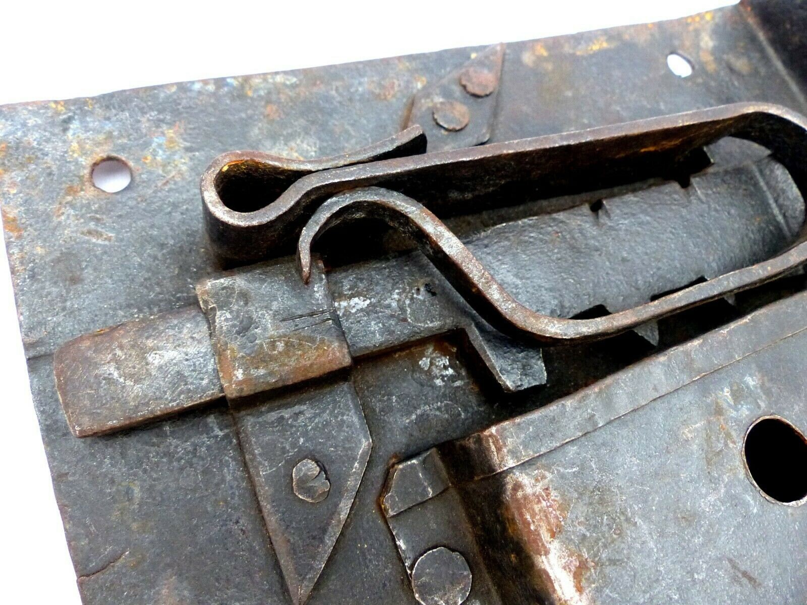 17th Century Large Primitive Hand Made Wrought Iron Castle Door Lock ...