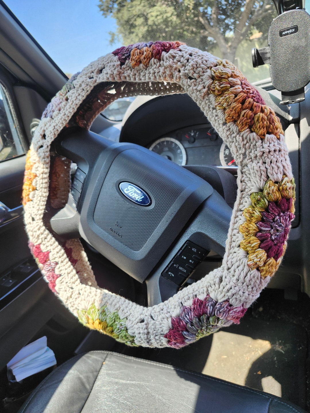 Granny Square Steering Wheel Cover - Etsy