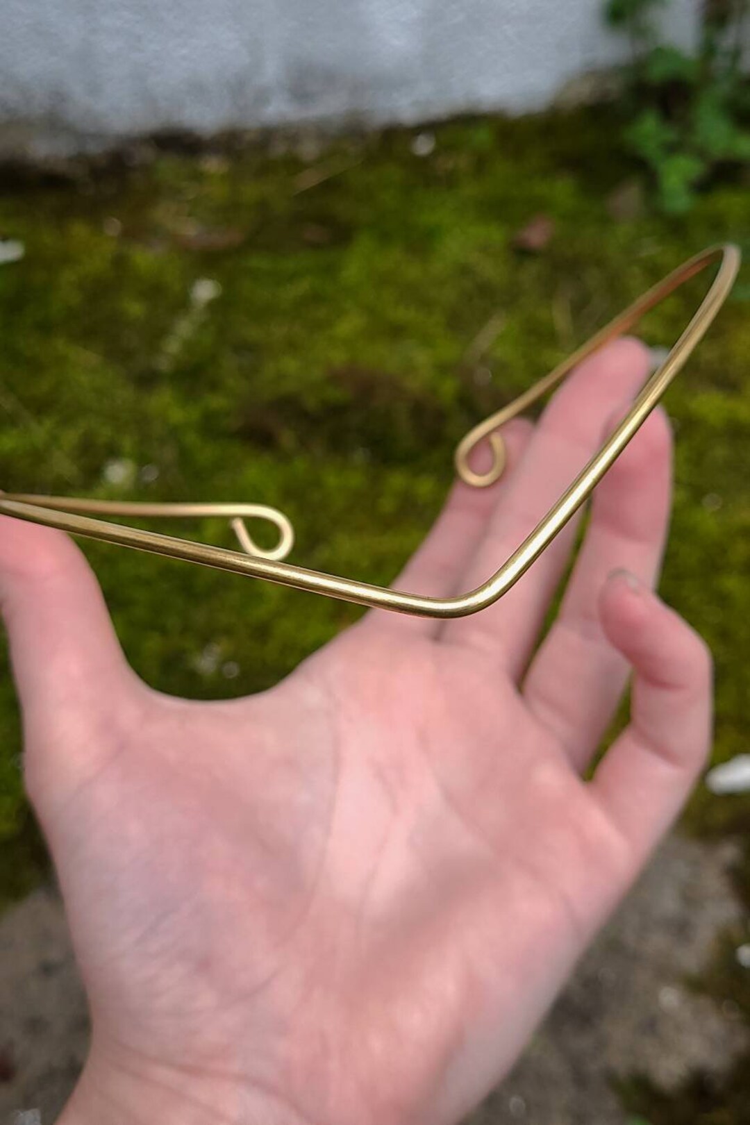 Angled Brass Neck Cuff // Dark Mori Brass Neck Cuff // Bright Brass ...