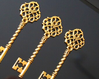 Gold Skeleton Key | Etsy