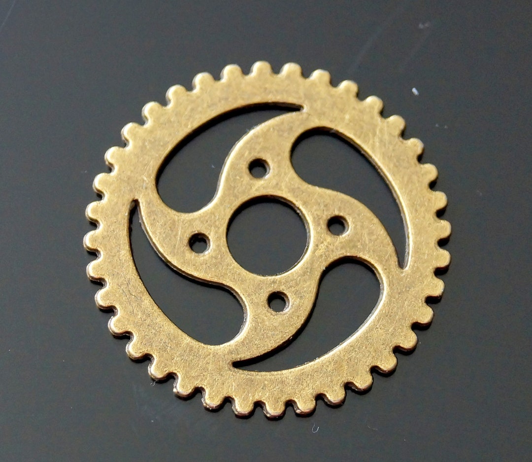5 Large Metal Antique Bronze Steampunk Cogs and Gears Charm - Etsy