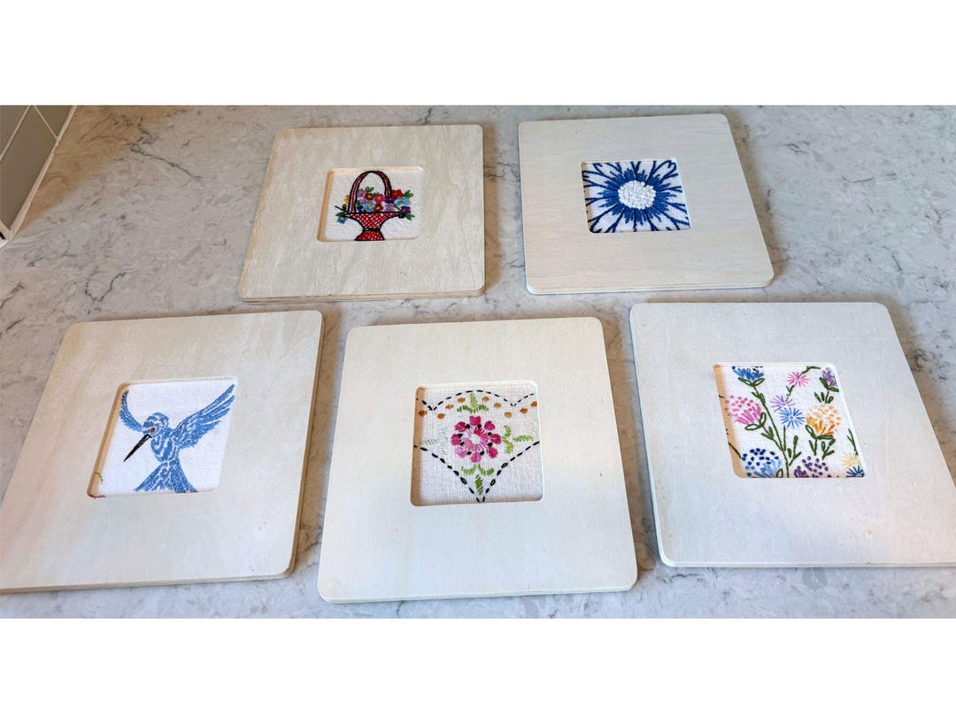 Vintage Framed Embroidery Art: Kitsch Floral & Bird Decor - Etsy