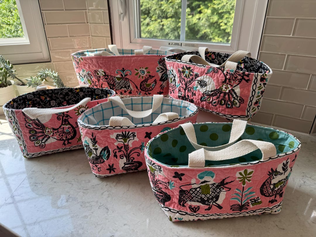 The Nestie TOTE BAG – Handmade From Vintage Quilts 2 Handles | Sewing ...