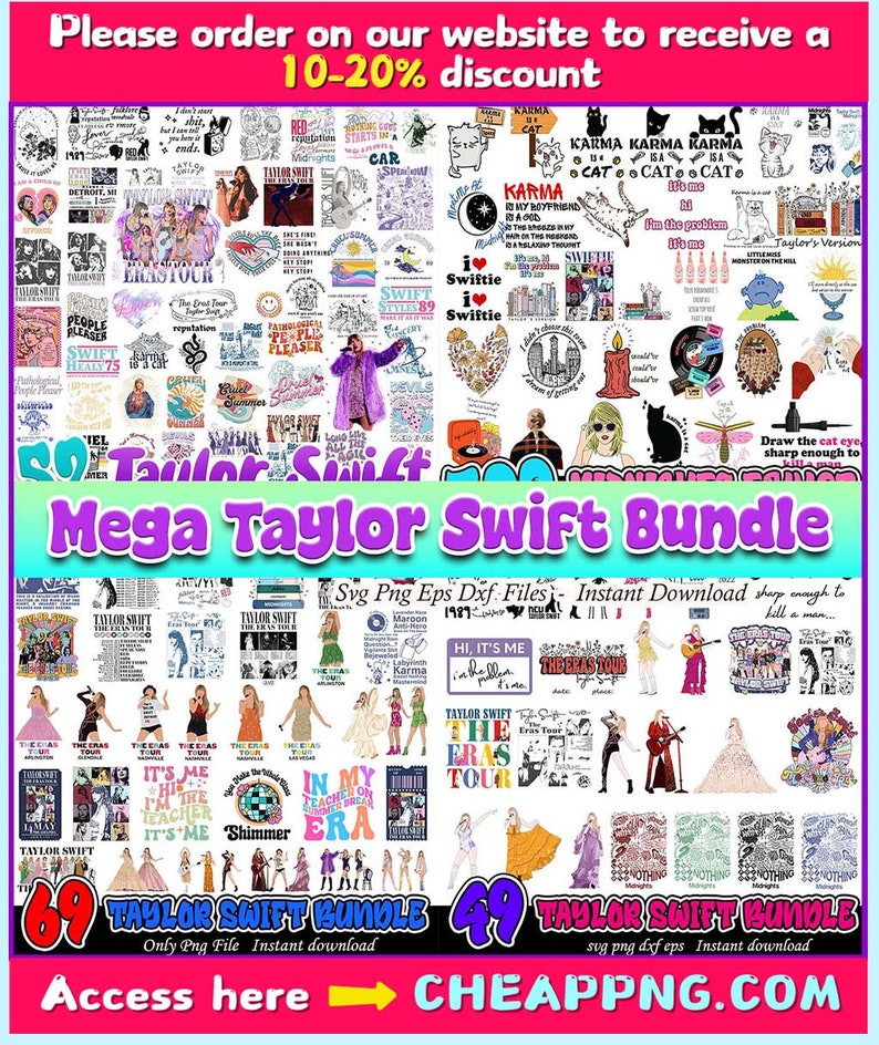 High Quality Taylor Swift Eras Svg Png File Bundle Eras Tour Concert ...