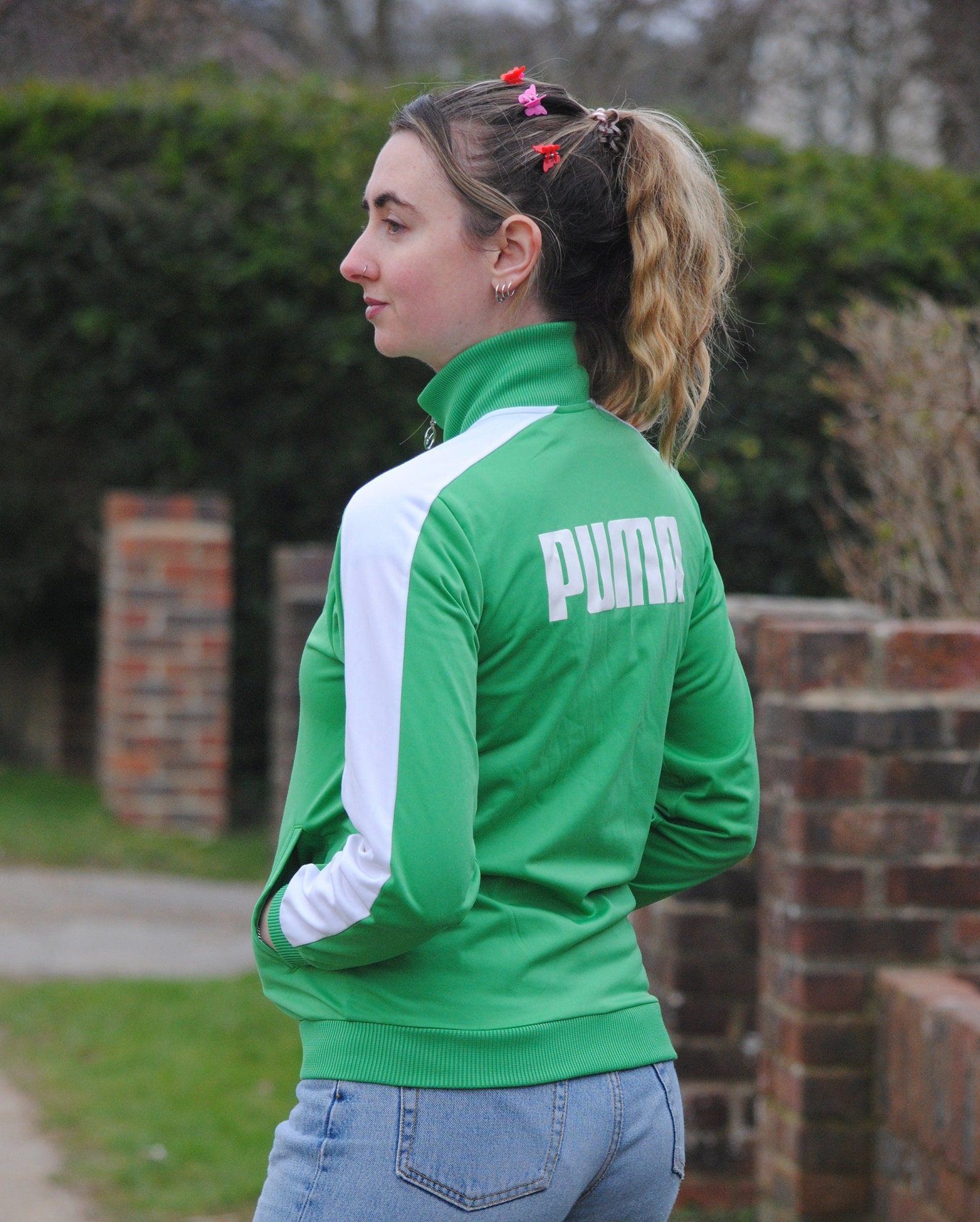 90s/y2k Vintage Green Puma Tracksuit Jacket - Etsy