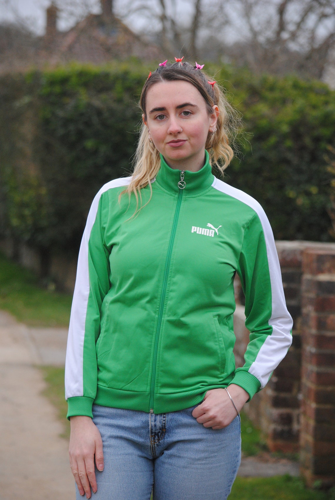90s/y2k Vintage Green Puma Tracksuit Jacket - Etsy