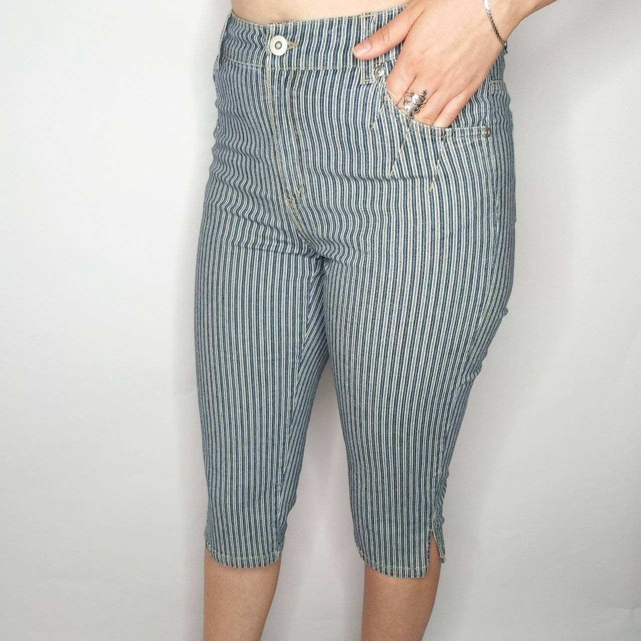 90s Vintage Denim Capri 3/4 Length Trousers Jeans - Etsy