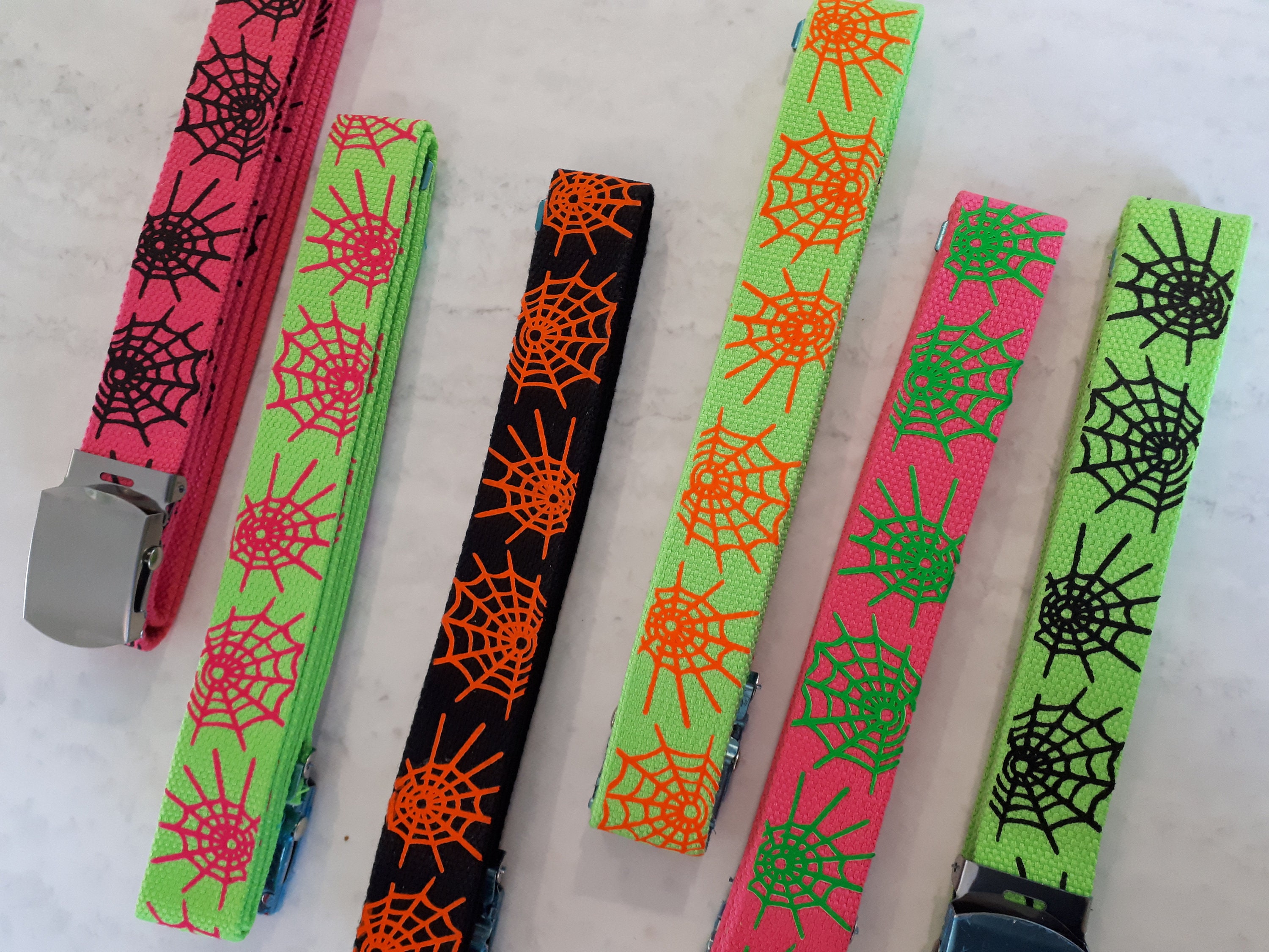 Y2K Unisex Deadstock Vintage Canvas Spider Web Belts | Etsy