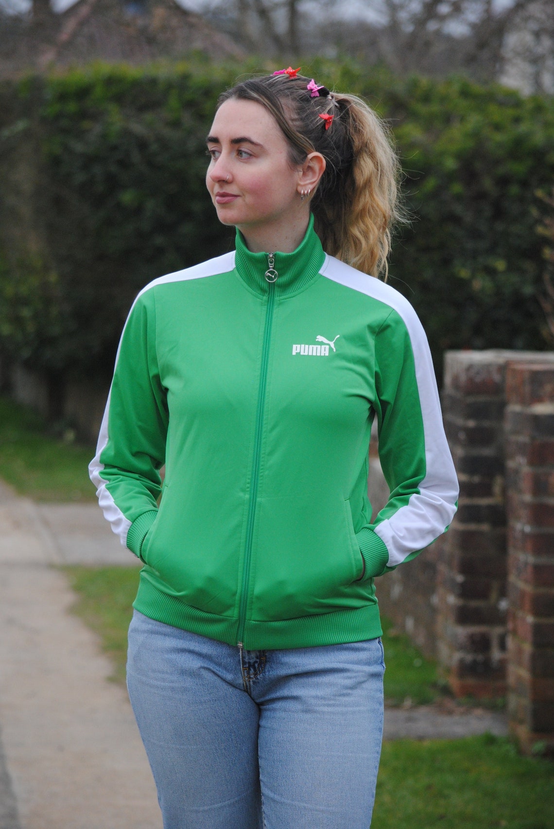 90s/y2k Vintage Green Puma Tracksuit Jacket - Etsy