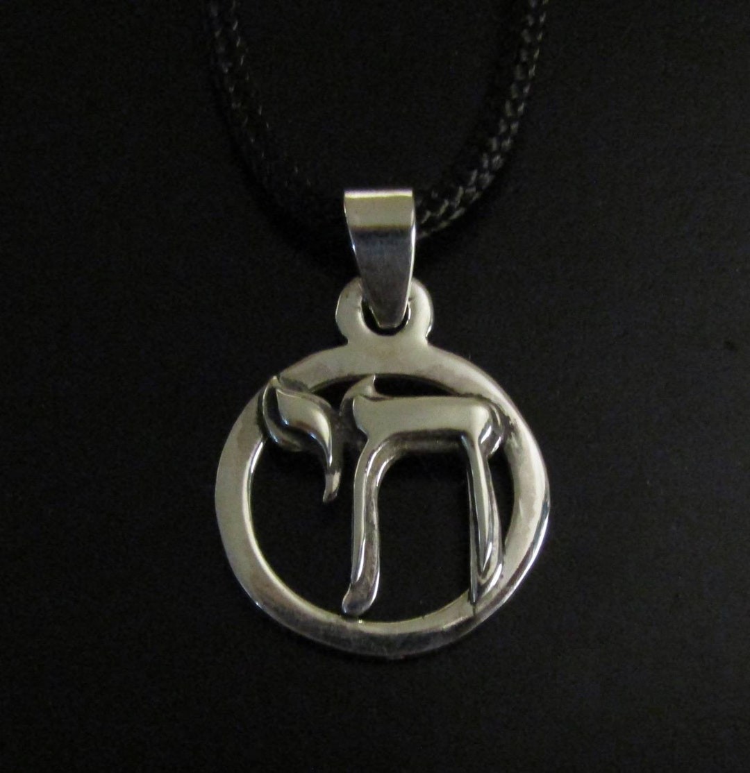 Sterling Silver Jewish Chai Symbol Pendant - Etsy