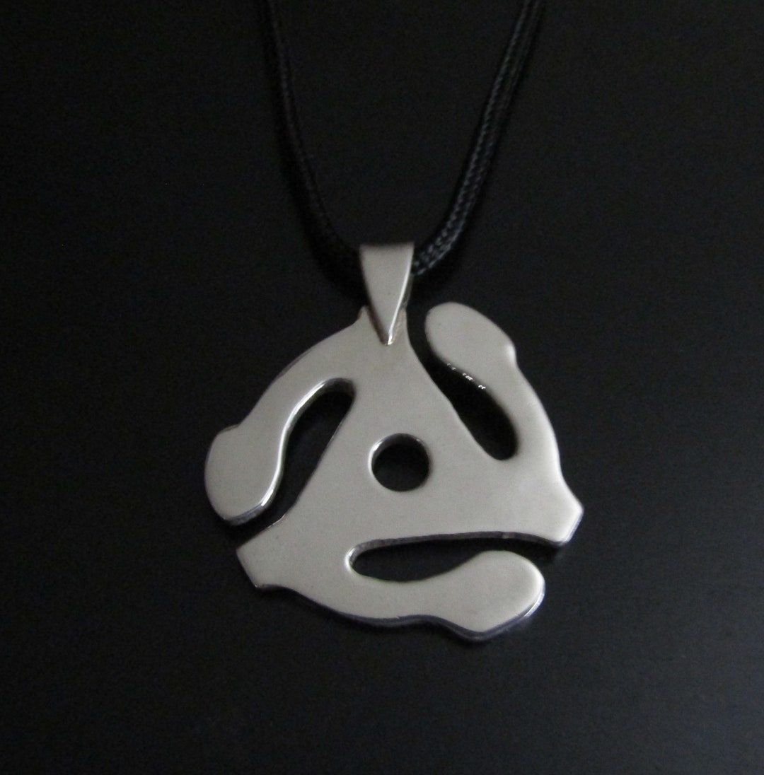 45 RPM Disc Adapter Pendant Necklace Sterling Silver 0.925 - Etsy