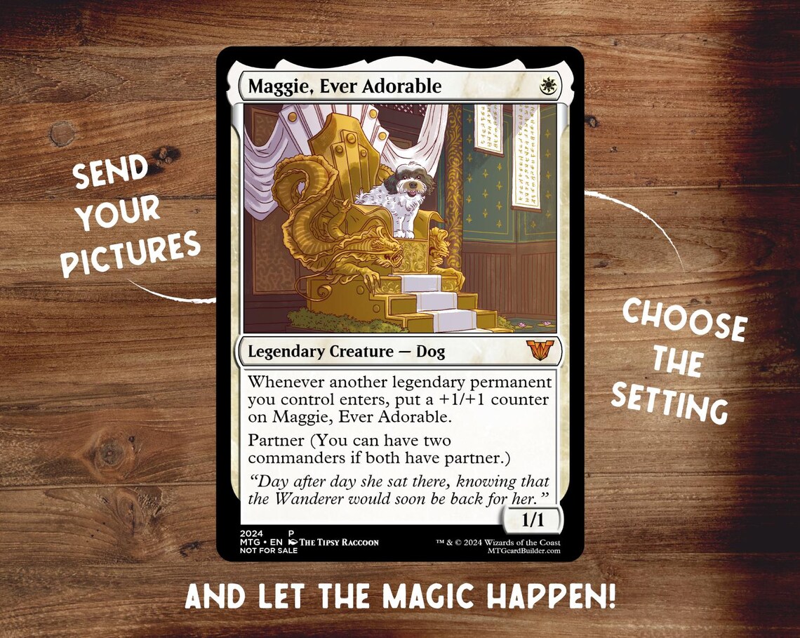 DIGITAL DOWNLOAD for Custom MTG Cards With Your Pet Illustration | Fun ...