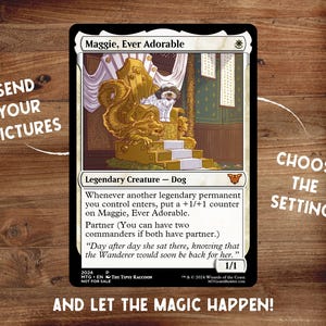DIGITAL DOWNLOAD for Custom MTG Cards With Your Pet Illustration | Fun ...