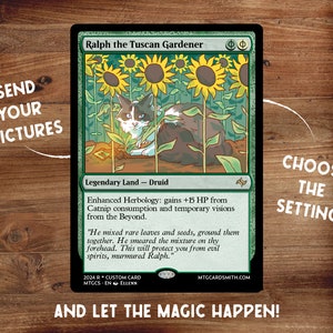 Custom MTG Cards With Your Pet Illustration Fun Hand-drawn Proxy Magic ...
