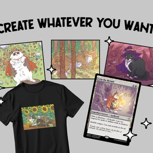 DIGITAL DOWNLOAD for Custom MTG Cards With Your Pet Illustration | Fun ...