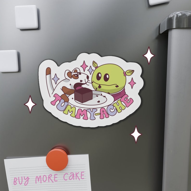 Mona & Russell Tummy Ache Magnet | Custom Nanalan Magnet | Die-cut ...