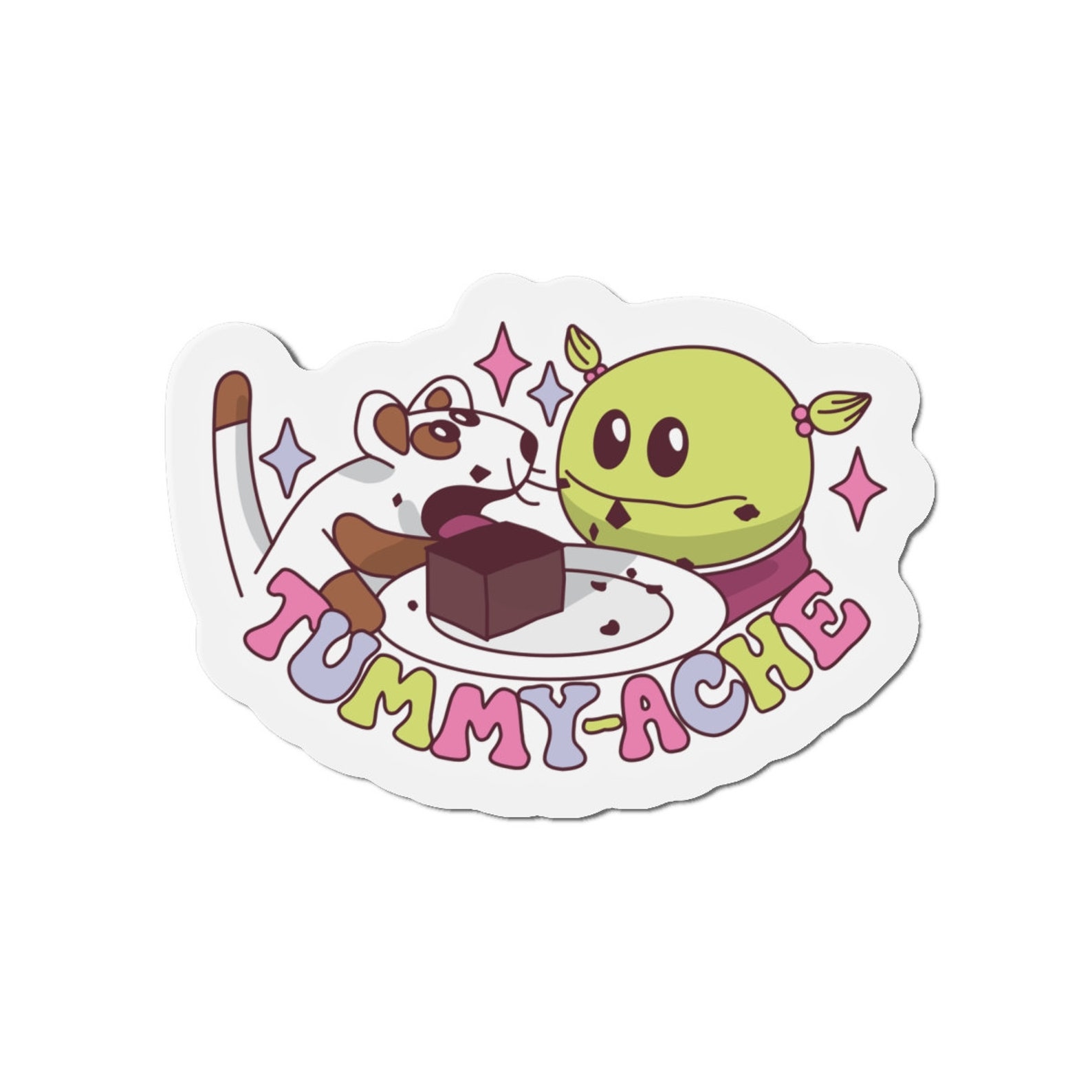 Mona & Russell Tummy Ache Magnet | Custom Nanalan Magnet | Die-cut Magnets 3 Sizes - Etsy