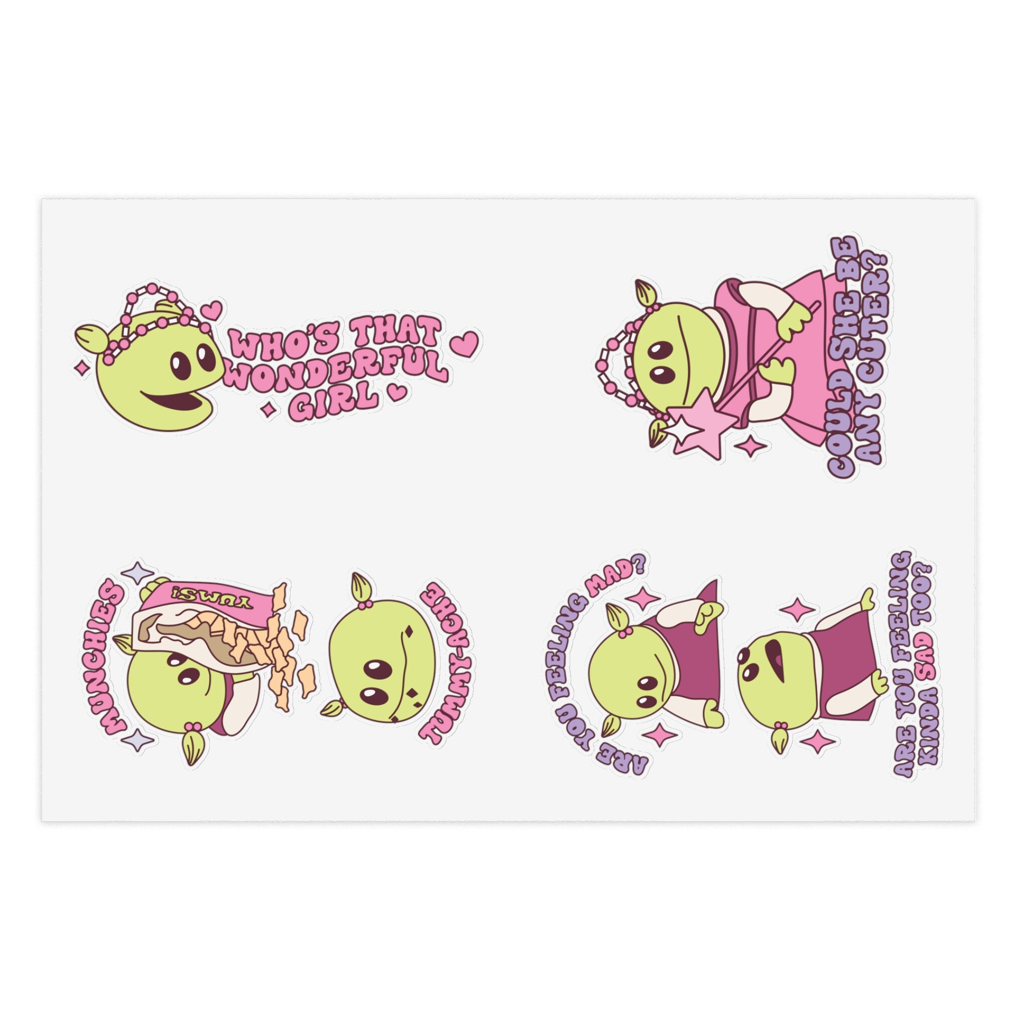 Nanalan Mona Sticker Sheet 6 Unique Design Bundle Cute Stationery ...