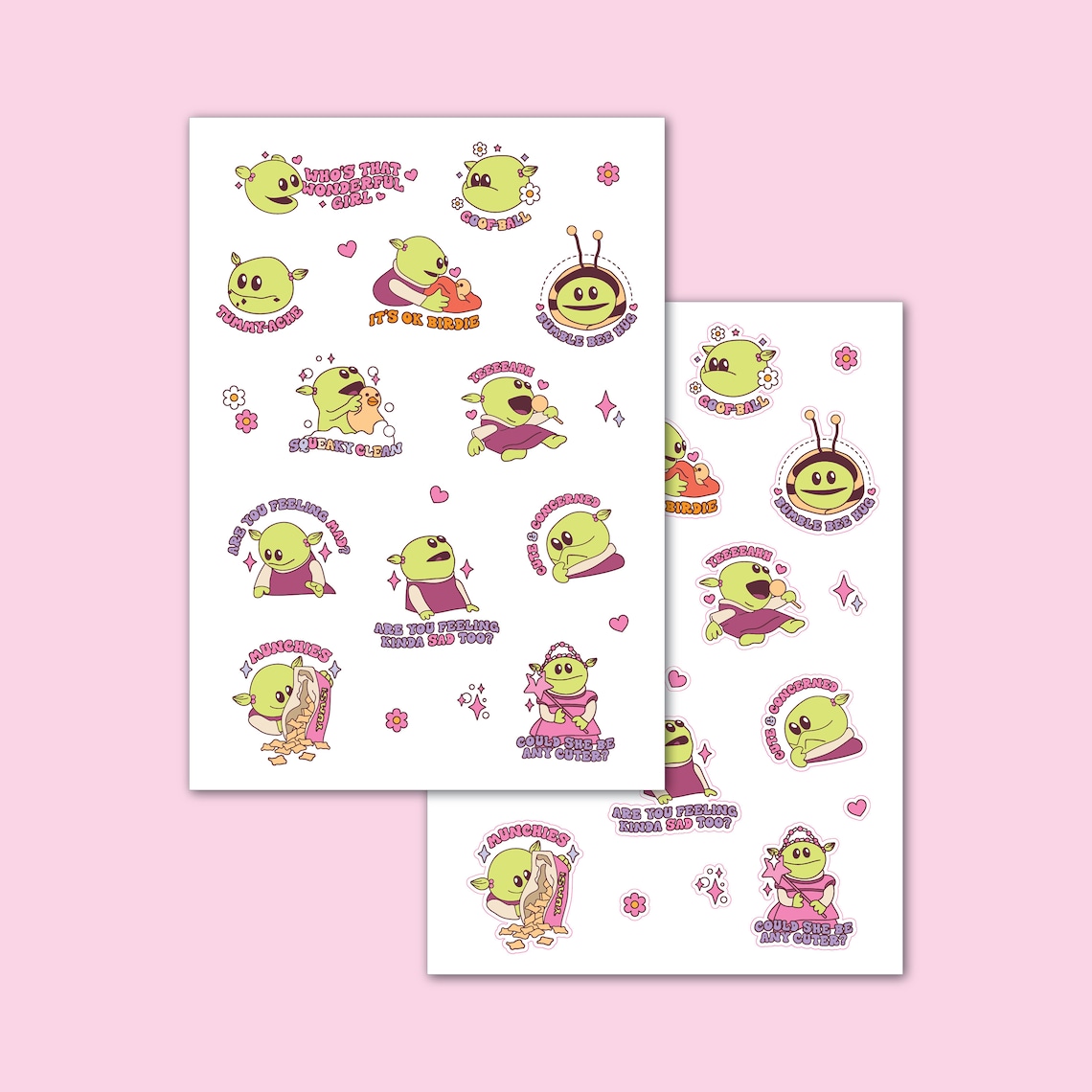 Nanalan Stickers DIGITAL DOWNLOAD 12 Unique Designs Cute Stationery ...