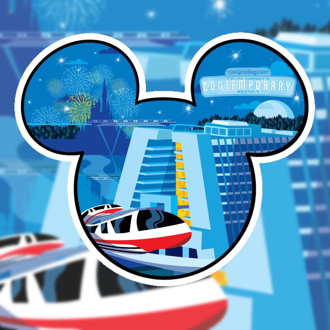 Disneys Contemporary Resort Sticker - Etsy