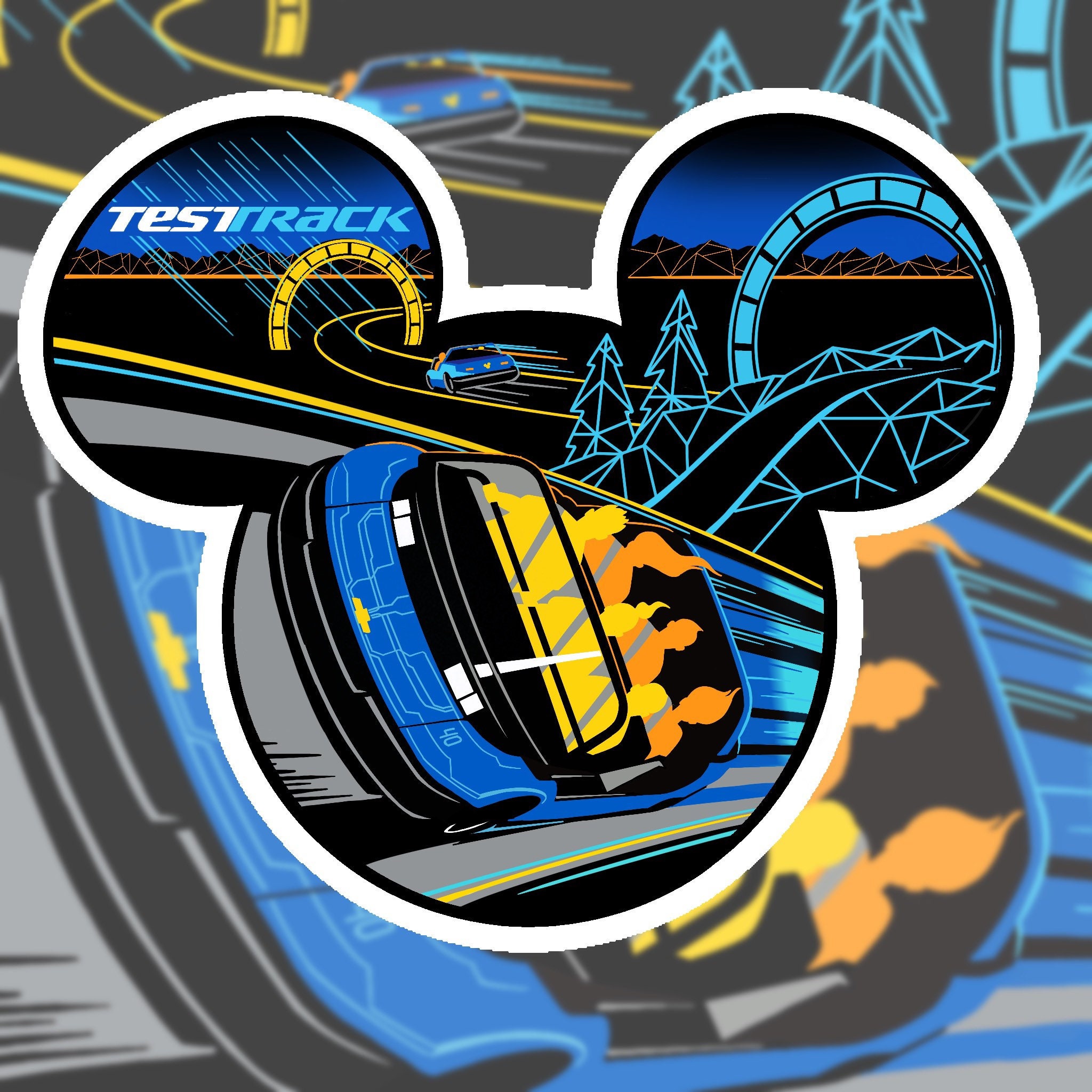 Epcot Test Track Clipart
