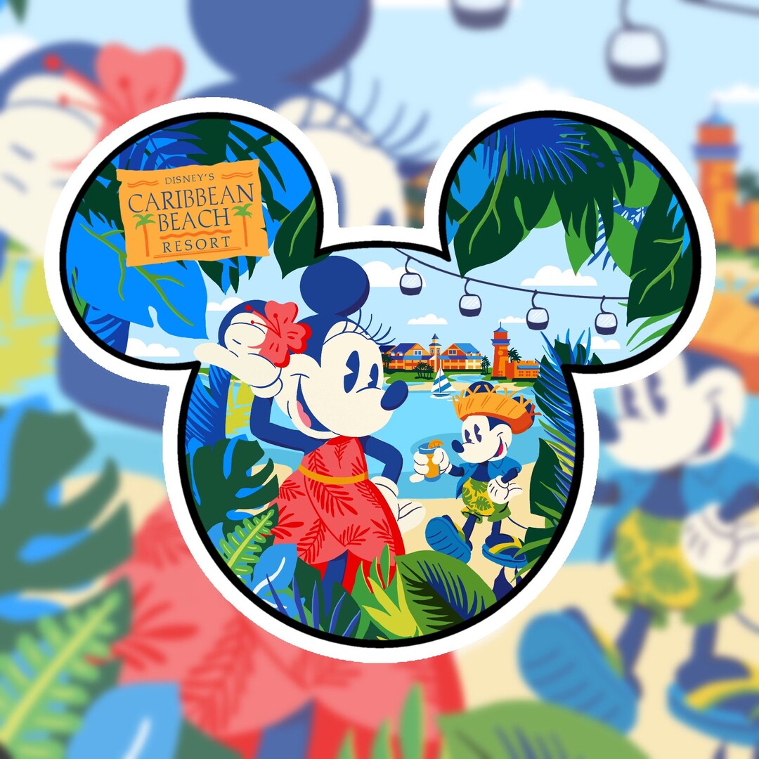 Disneys Caribbean Beach Resort Sticker - Etsy