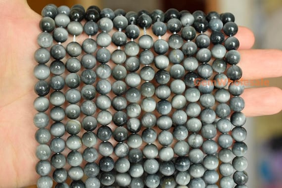 15.5 8mm High Quality Natural Eagle Eye Stone Round Beads - Etsy