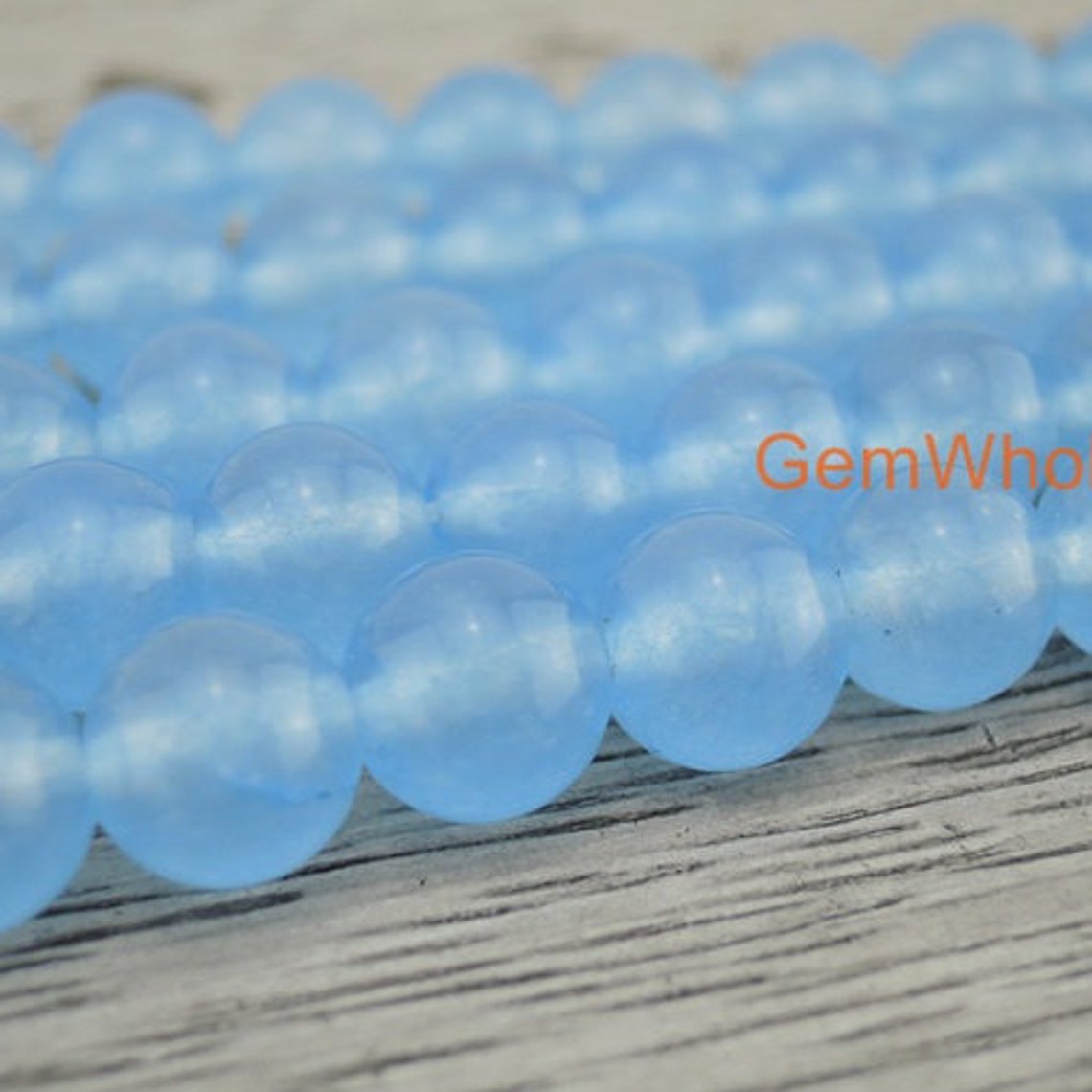 15 Light blue Malaysian jade 10mm/12mm round beads | Etsy