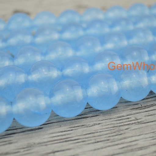 15 Light blue Malaysian jade 10mm/12mm round beads | Etsy