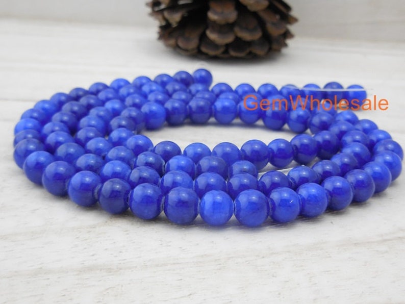 15.5 Dyed Dark Blue Jade 6mm/8mm/10mm/12mm Round Beads | Etsy