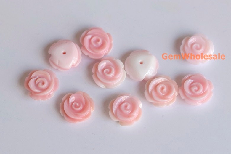10PCS 12mm Pink Shell Flower Jewelry Supply Pink Shell - Etsy
