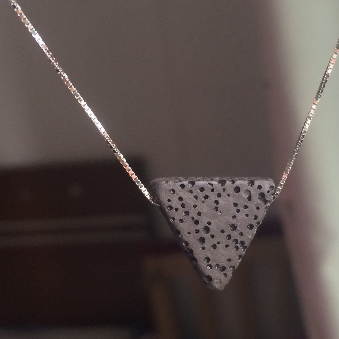 10PCS 16mm Beige Lava Triangle Pendantdrilled Hole Along the - Etsy ...