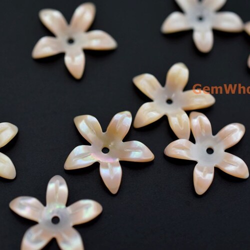 10PCS 10/12mm Natural Purple MOP Flower Natural Mother of - Etsy